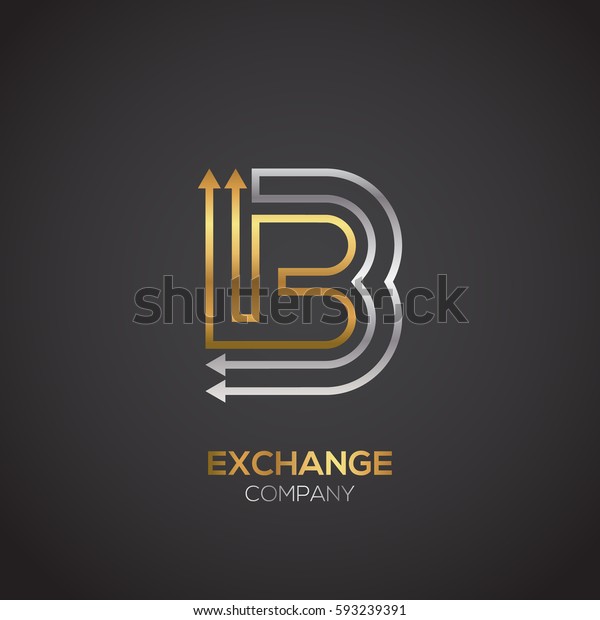 Letter B Logo Exchange Money Economy Stock Vector (Royalty Free ...