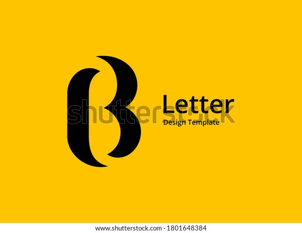 Elementos de la plantilla de diseño de iconos del logotipo de la letra B