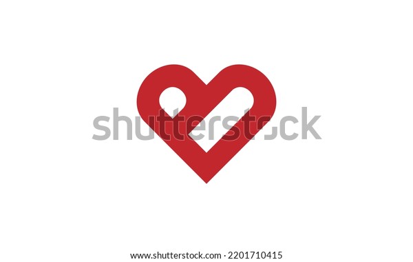Letter B Love Logo Design Brand Stock Vector (Royalty Free) 2201710415 ...