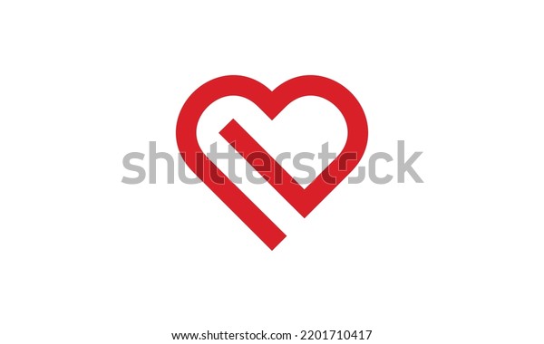 Letter B Love Logo Design Brand Stock Vector (Royalty Free) 2201710417 ...
