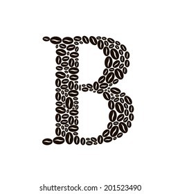 Letter B Made Coffee Beans Vector Stock Vector (Royalty Free) 201523490 ...