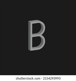 Letter B Minimal 3d Logo Stock Vector (Royalty Free) 2154293993 ...