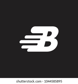Letter B Motion Fast Design Logo Stock Vector (Royalty Free) 1044585895 ...