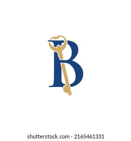 Letter B Old Key Logo Vector Stock Vector (Royalty Free) 2165461331 ...