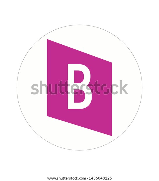 Letter B Pink Background Stock Vector (Royalty Free) 1436048225 ...