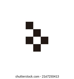 Letter B Plus Squares Geometric Symbol Stock Vector (Royalty Free ...