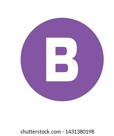 Letter B Purple Circle: vector de stock (libre de regalías) 1431380198 ...