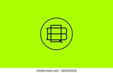 Letter B Q Logo Circle Frame Stock Vector (Royalty Free) 1201042210 ...