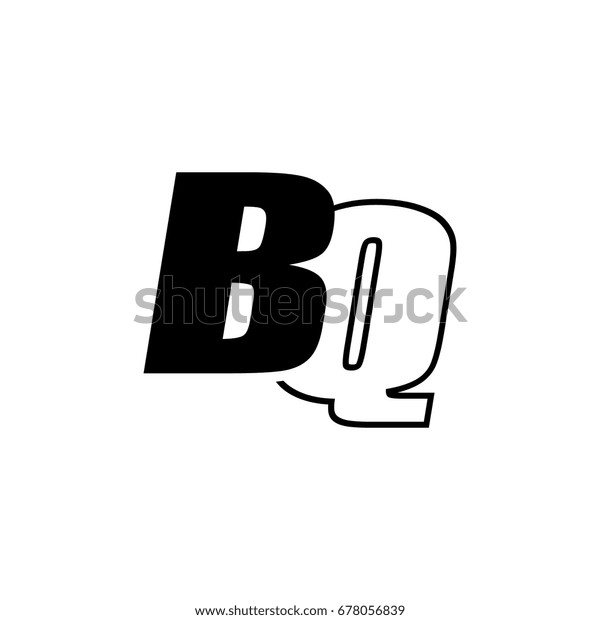 Letter B Q Logo Overlapping Black Stock Vector (Royalty Free) 678056839 ...