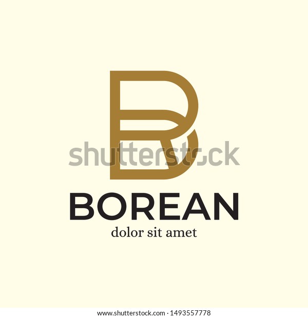 Letter B R Logo Design Template Stock Vector (Royalty Free) 1493557778