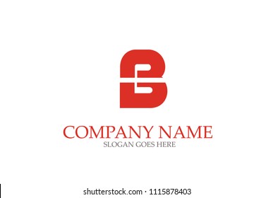 Letter B Red Icon Design Element Stock Vector (Royalty Free) 1115878403 ...