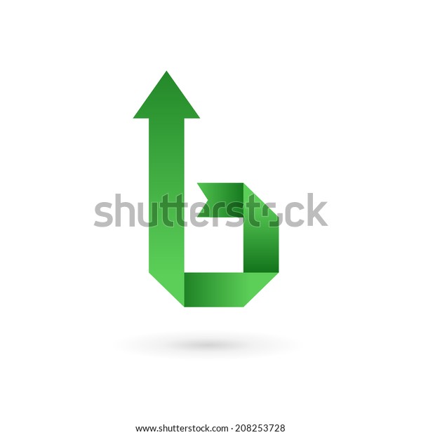 Letter B Ribbon Arrow Logo Icon Stock Vector (Royalty Free) 208253728 ...