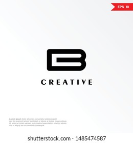 Letter B Simple Modern Logo Icon Stock Vector (Royalty Free) 1485474587 ...