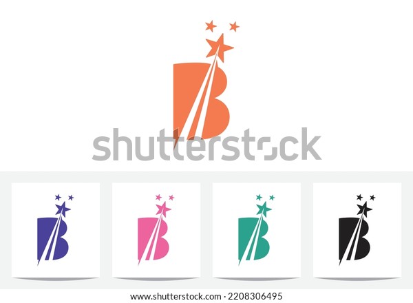 Letter B Star Monogram Logo Stock Vector (Royalty Free) 2208306495 ...