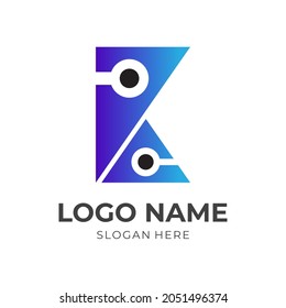 Letter B Tech Logo Design Template Stock Vector (Royalty Free ...