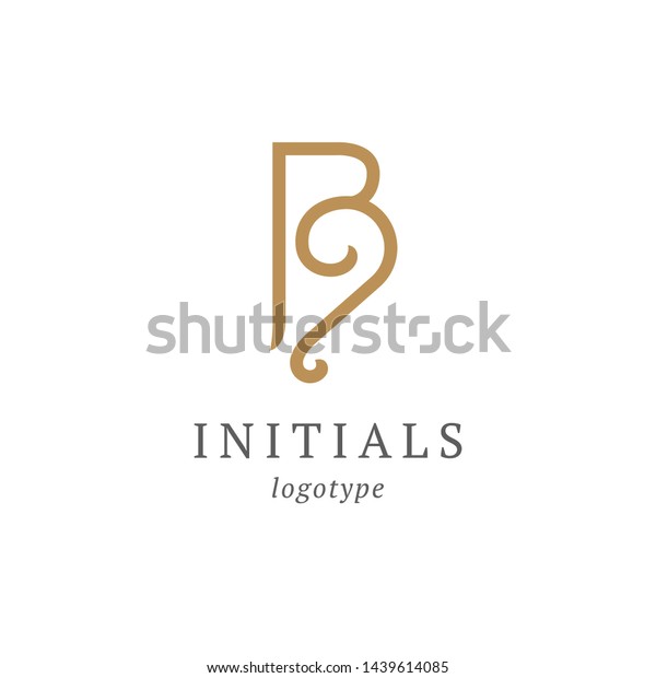 Letter B Vector Logo Vintage Insignia Stock Vector (Royalty Free ...
