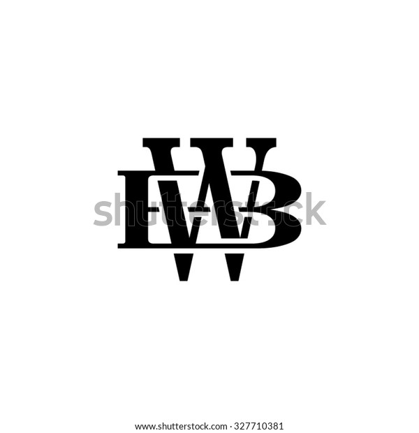 Letter B W Monogram Logo Stock Vector (Royalty Free) 327710381