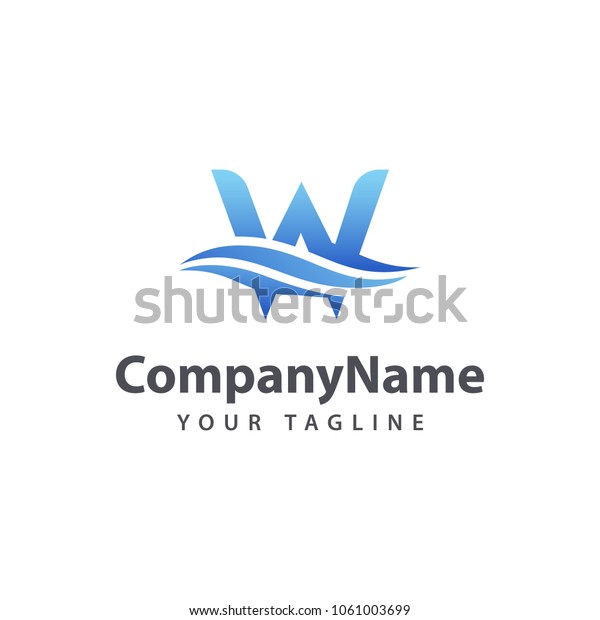 Letter B Wave Logo Design Template Stock Vector (Royalty Free ...