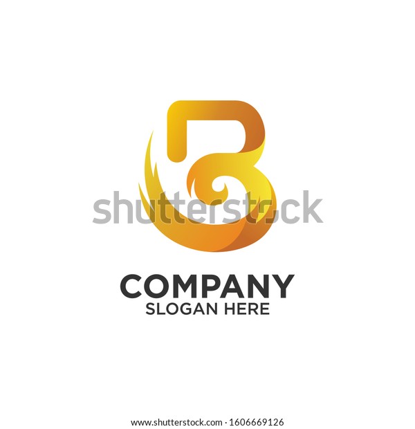 Letter B Wave Logo Design Stock Vector (Royalty Free) 1606669126 ...