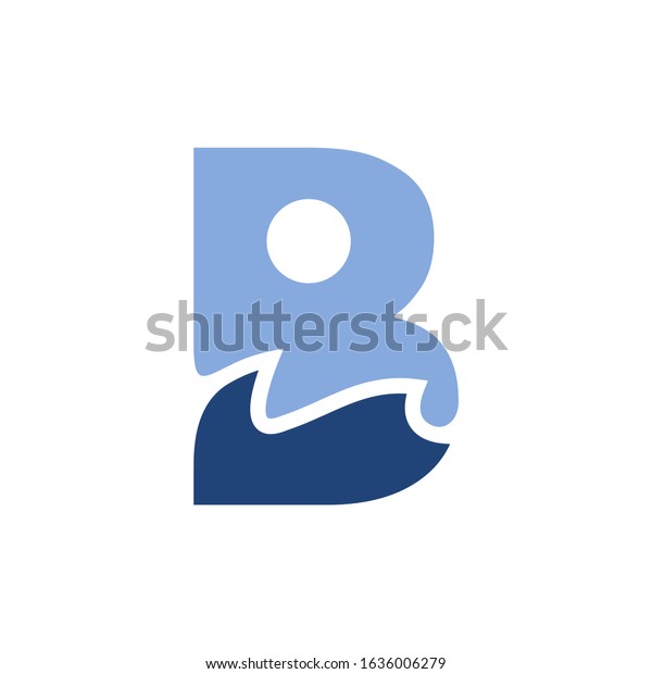 Letter B Wave Logo Template Stock Vector (Royalty Free) 1636006279 ...