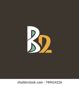 Letter B2 Logotype Vector Brand Stock Vector (Royalty Free) 749614126 ...