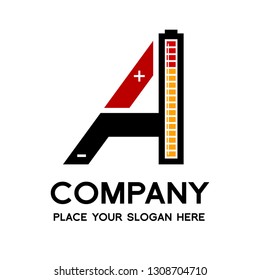Letter Battery Vector Logo Template Alphabet Stock Vector (Royalty Free ...