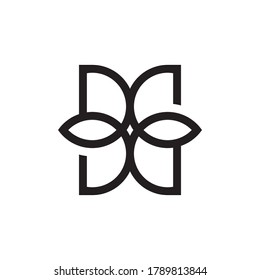 Logo Lineart Letter Bb Flower Book Stock Vector (Royalty Free ...