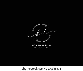 Letter Bd Initial Handwriting Logo Signature Stock Vector (Royalty Free ...
