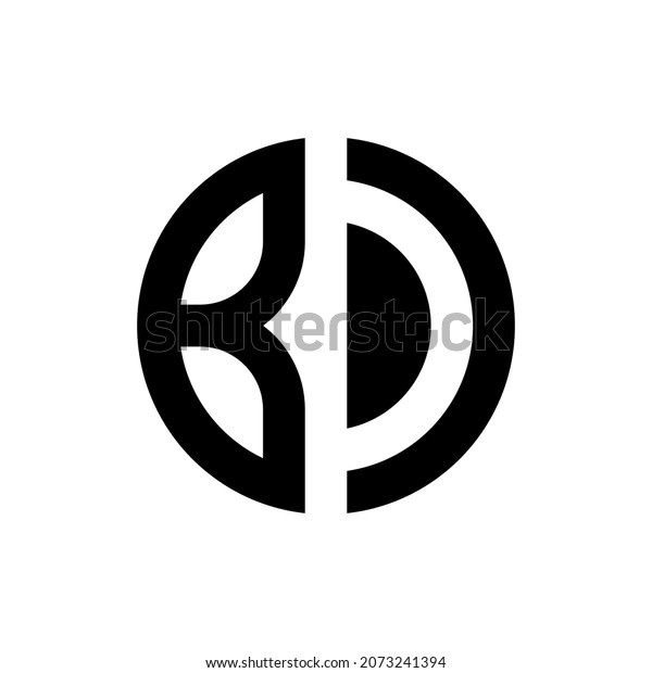 Letter Bd Monogram Logo Design Template Stock Vector (Royalty Free ...