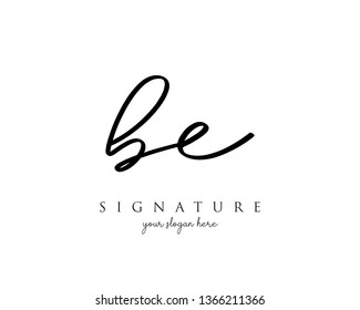 Letter Be Signature Logo Template Vector Stock Vector (Royalty Free ...