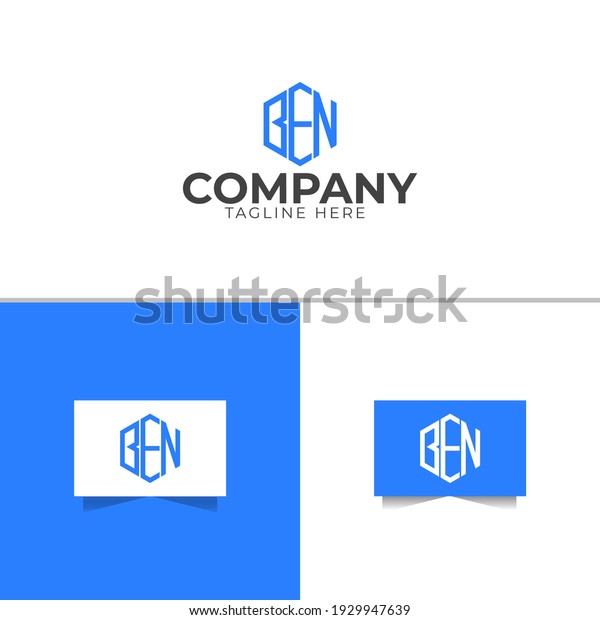 Letter Ben Logo Design Template Stock Vector (Royalty Free) 1929947639 ...