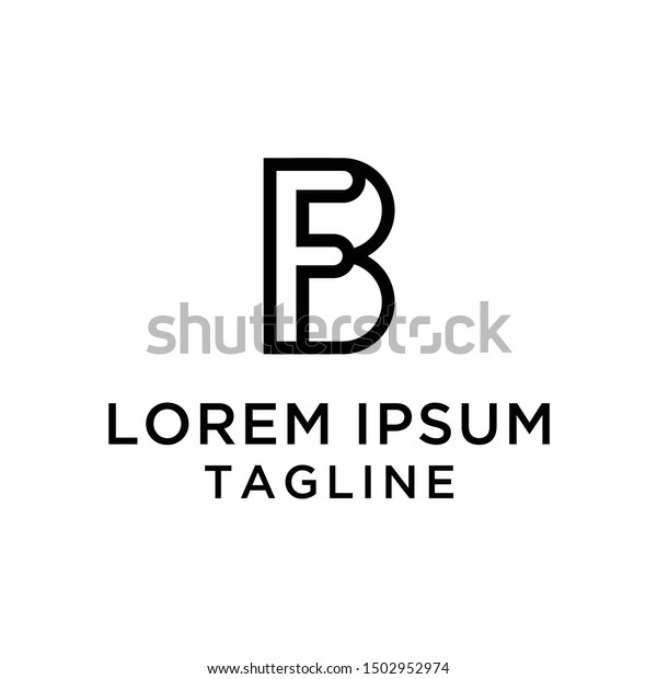 Letter Bffb Logo Design Template Stock Vector (Royalty Free) 1502952974 ...