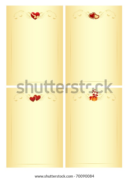 Letter Blanks Hearts Isolated On White Stock Vector (Royalty Free ...