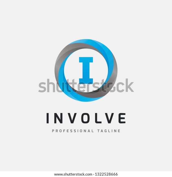 Letter Blue Circle Logo Design Vector Stock Vector (Royalty Free ...