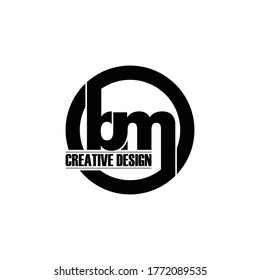 Letter Bm Circle Logo Icon Design Stock Vector (Royalty Free ...