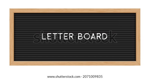 Letter Board Black Isolated Word Background Stock Vector (Royalty Free ...