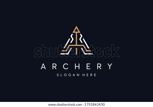 Letter Bow Archery Logo Design Vector Stock Vector (Royalty Free ...