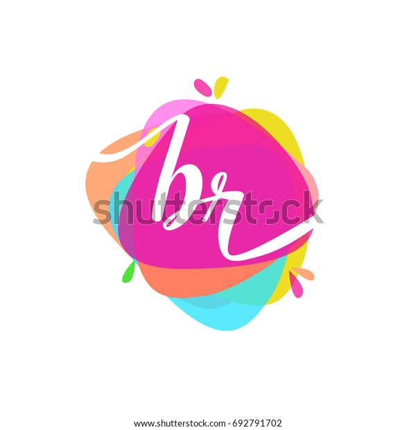 Letter Br Logo Colorful Splash Background Stock Vector (Royalty Free ...