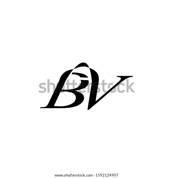 Letter Bv New Logo Vector Stock Vector (Royalty Free) 1592124907 ...