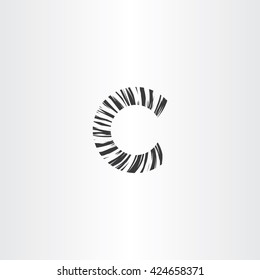 Letter C Abstract Black Vector Symbol Stock Vector (Royalty Free ...