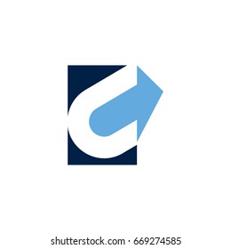Letter C Arrow Logo Template Stock Vector (Royalty Free) 669274585 ...