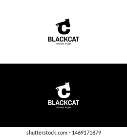 Letter C Black Cat Logo Design Stock Vector (Royalty Free) 1469171879 | Shutterstock