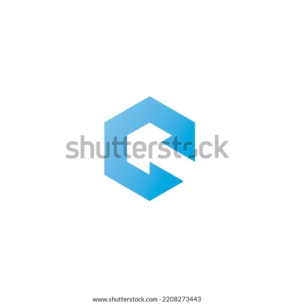 Letter C Box Arrow Pointing Logo Stock Vector (Royalty Free) 2208273443 ...