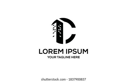 Letter C Building Vector Logo Design Stock Vector (Royalty Free ...