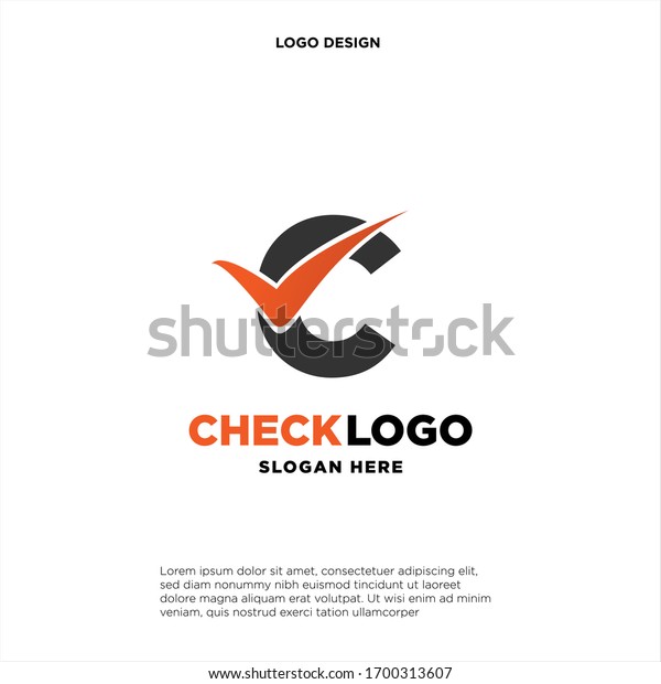 Letter C Check Logo Designs Concept Stock Vector (Royalty Free ...