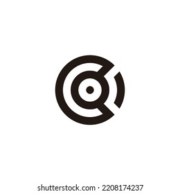 Letter C Circle Outline Geometric Symbol Stock Vector (Royalty Free ...