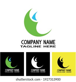 Letter C Circle Shaped Crescent Moon Stock Vector (Royalty Free ...