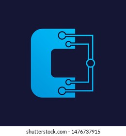 Letter C Circuit Tech Logo Stock Vector (Royalty Free) 1476737915 ...