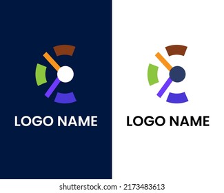 Letter C Clock Logo Design Template Stock Vector (Royalty Free ...