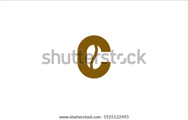 Letter C Coffee Logo Design Illustration Stock Vector (Royalty Free ...